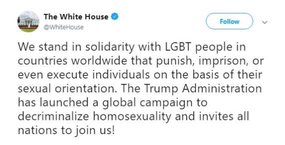 White House Tweets Trump Administration's 'Global Campaign to ...